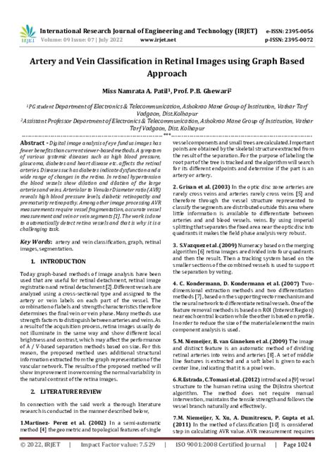 Pdf Artery And Vein Classification In Retinal Images Using Graph Based Approach