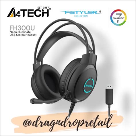 A4tech Fstyler Fh300u Neon Illuminate Stereo Noise Cancelling Headset