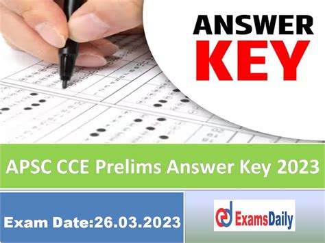 APSC CCE Prelims Answer Key 2023 Out Download Combined Competitive Exam Objection Details