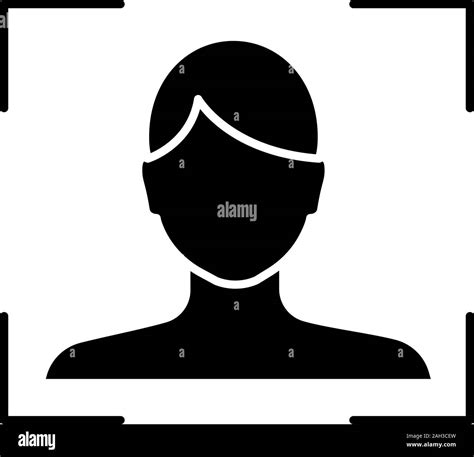 Facial Recognition Glyph Icon Face Scan Silhouette Symbol Biometric Identification Face Id