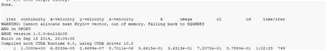 Fluent Calculation Warning