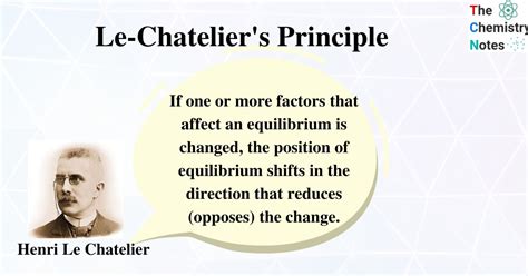Henry Louis Le Chatelier Principle