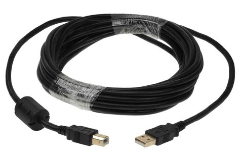 Sf Cable 20 Ft Usb 20 A Male To B Male Cable With Ferrite Black Color