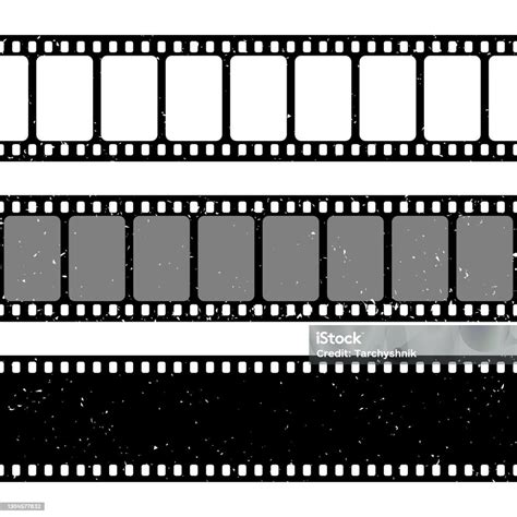 그런지 필름 스트립 컬렉션 오래된 복고풍 영화 영화 스트립 비디오 녹화 벡터 일러스트레이션 0명에 대한 스톡 벡터 아트 및 기타 이미지 Istock
