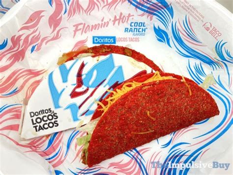Review Taco Bell Flamin Hot Cool Ranch Doritos Locos Tacos The Impulsive Buy