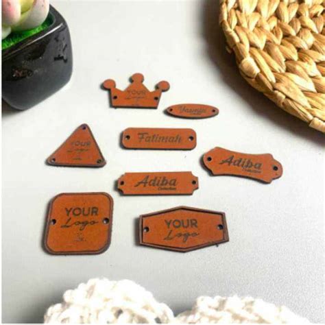 Label Kulit Label Hijab Kulit Label Custom Label Kulit Akrilik Mirror