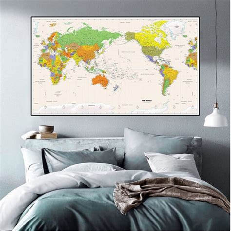 150x100cm The World Political Map Without Flag Ret Vicedeal