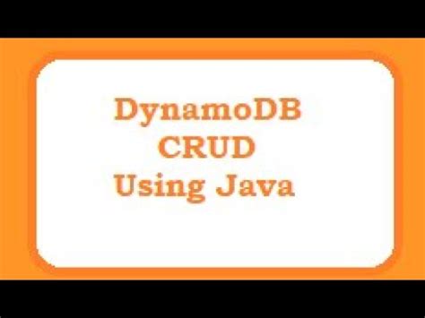 DynamoDB Crud How To Insert Read Update Delete In DynamoDB Table