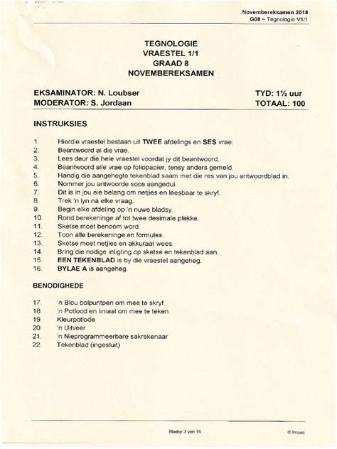 Graad 8 Tegnologie Pdf
