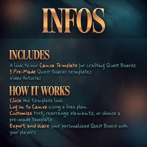 DIY Quest Board Dnd RPG Digital Download Canva Dungeons And Dragons GM Gift Dm Tools Etsy