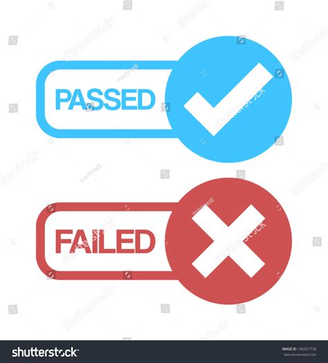 Passed And Failed Stamps Stock Vector Illustration 190357730 Shutterstock