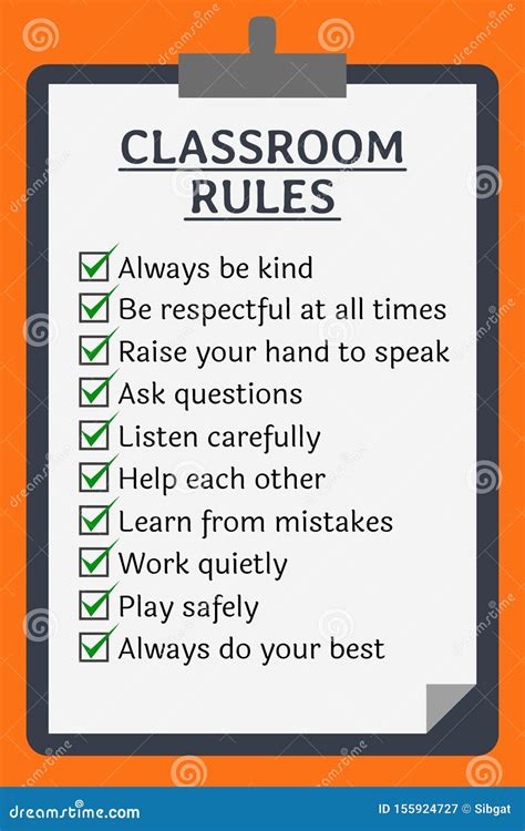 Classroom Rules Icon Cartoon Vector 351933819
