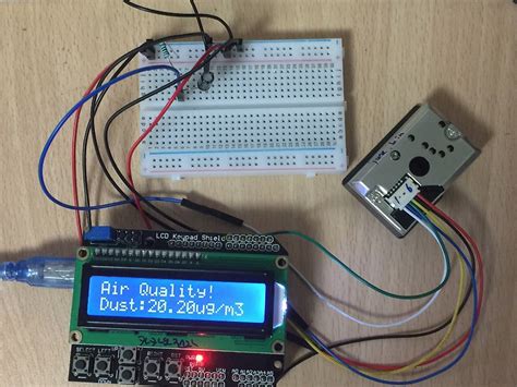 Arduino Lcd Keypad Shield Sharp Dust Sensor Gp2y1014au0f