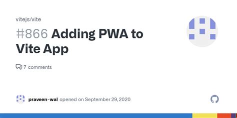 Adding PWA To Vite App Issue 866 Vitejs Vite GitHub