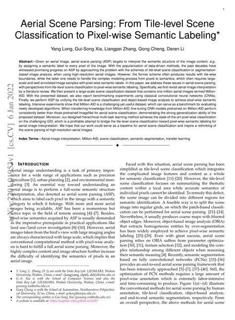 Pdf Aerial Scene Parsing From Tile Level Scene Classification To