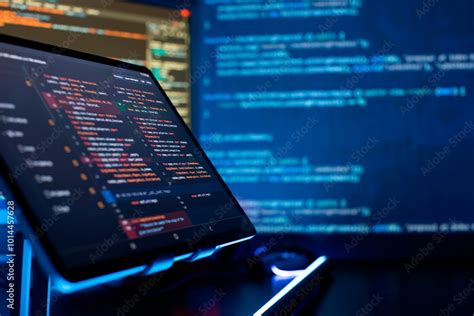 Programming Code Abstract Screen Of Software Developer Coding Script