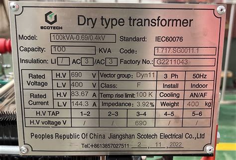 China 100 Kva 069 Kv Epoxy Resin Cast Dry Type Transformer Suppliers