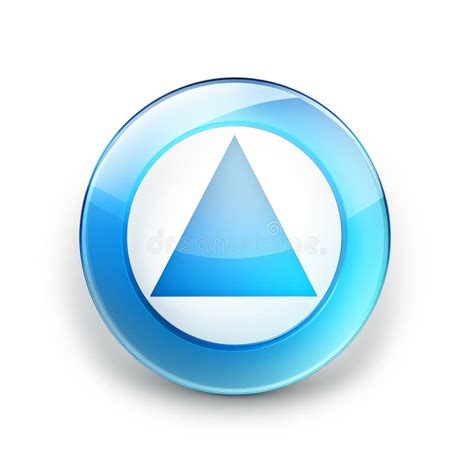 A Blue Triangle Icon On A White Background Stock Illustration Illustration Of Internet Logo