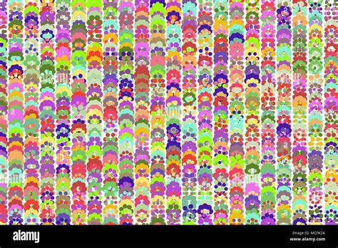 Color Abstract Mixed Pattern Generative Art Background Vector Illustration Graphic Stock Vector
