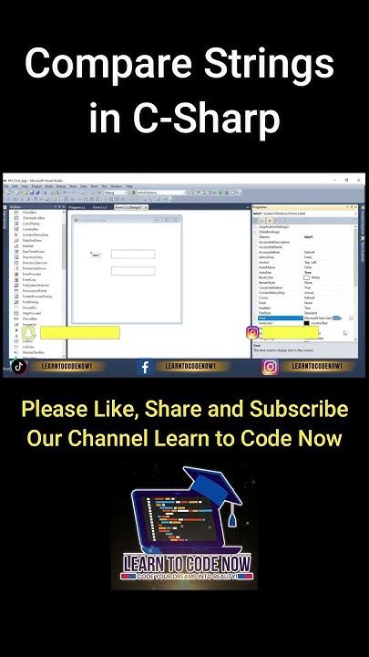 Comparing Strings In C Learn How To Do It Shorts Short Ytshorts Csharp Youtube