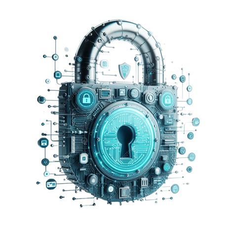 3d Lock Icon Cyber Security Digital Data Network Protection Future
