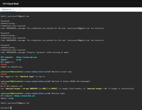 Cant Input Password In Ibm Cloud Shell Stack Overflow
