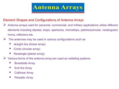 antenna array basics and analysis nptel ppt ppt