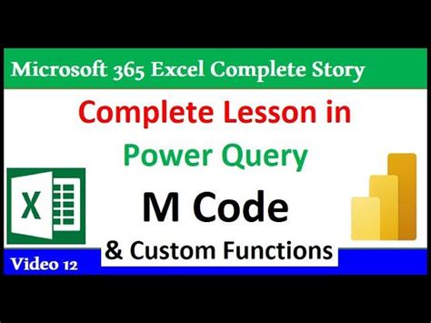 Free Video M Code Class From Basic To Advanced Power Query Excel And Power Bi Custom Functions