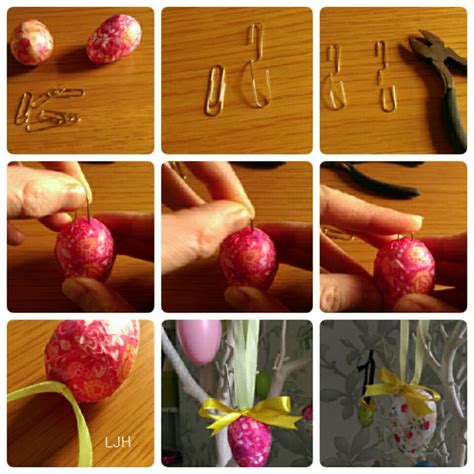Easter Egg Tutorial How To Hang A Polystyrene Egg Using A Paperclip