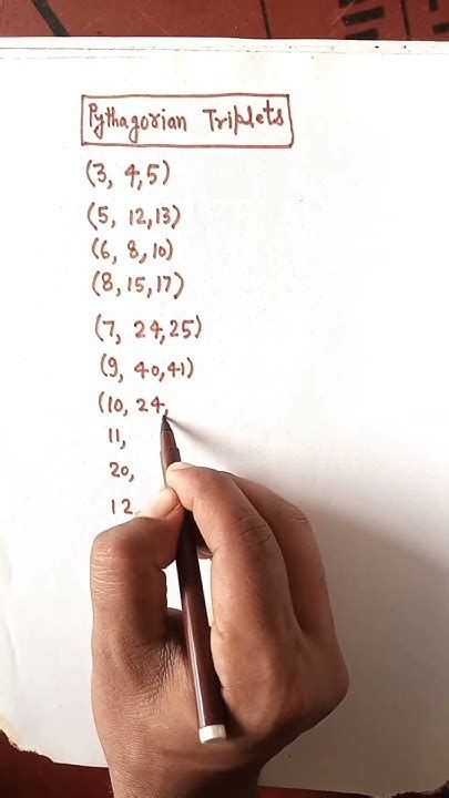 Pythagorian Triplets Maths Mathtricks Youtube