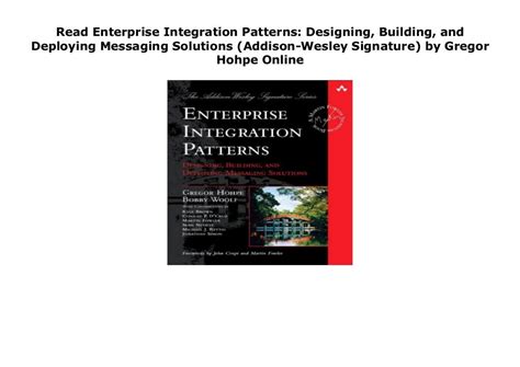 read enterprise integration patterns designing building and deploying messaging solutions