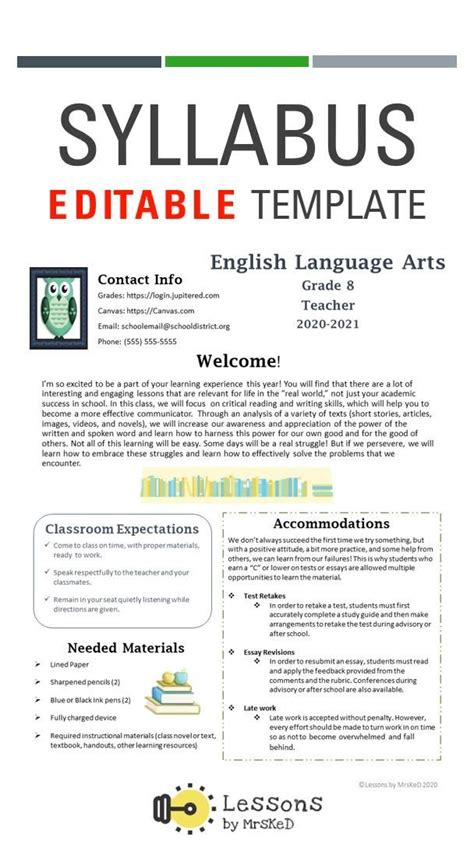 Math Syllabus Template Printable Word Searches