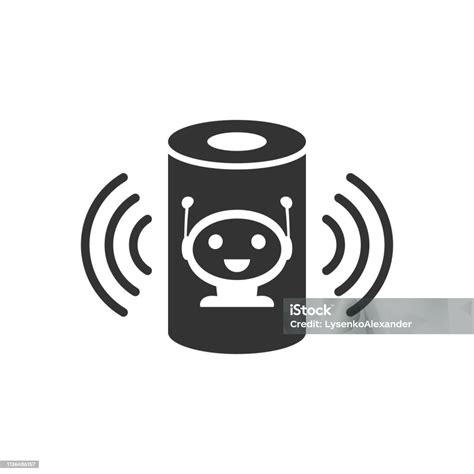 평면 스타일의 음성 길잡이 아이콘입니다 흰색 절연 배경에 스마트 홈 어시스트 벡터 일러스트 명령 센터 비즈니스 개념입니다 말하기에 대한 스톡 벡터 아트 및 기타 이미지