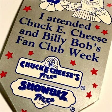 Rare 1980s Chuck E Cheese Showbiz Pizza Chuck E And Billy Bob Fan