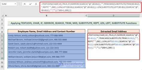 Extracting Email Addresses From Excel 4 Easy Ways Exceldemy