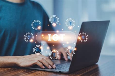 Premium Photo Iot Of Man Using Computer Internet At Home Internet Of Things Concept Iot