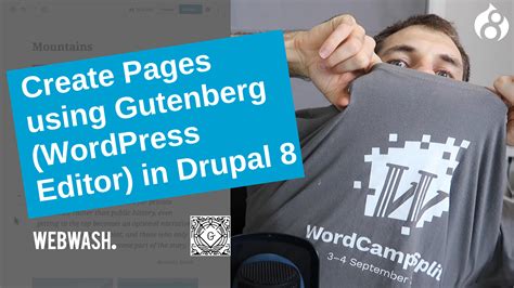 create pages using gutenberg wordpress editor in drupal 8 webwash