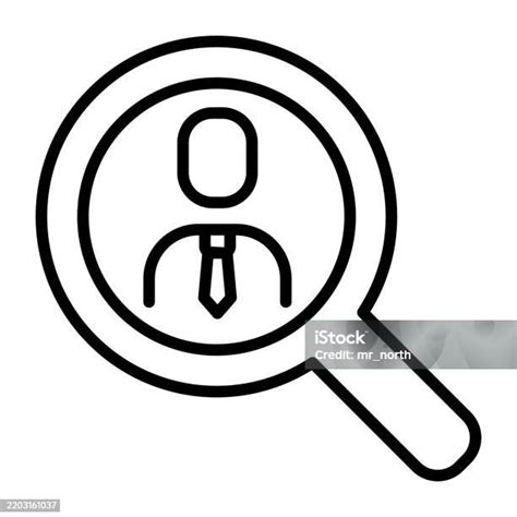 모집 아이콘에서 얇은 선 스타일 벡터 일러스트 레이 션 그래픽 디자인 검은색에 대한 스톡 벡터 아트 및 기타 이미지 검은색 고립 색상 디자인 Istock