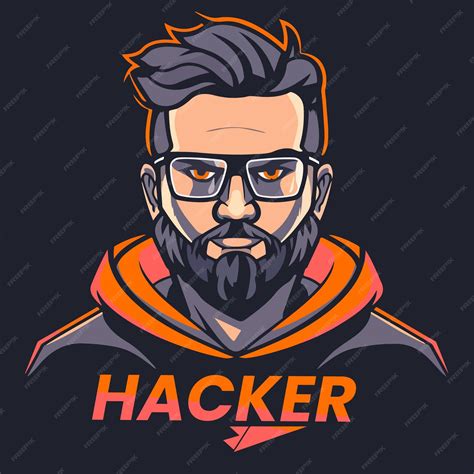 premium vector geek hacker man cartoon vector illustration