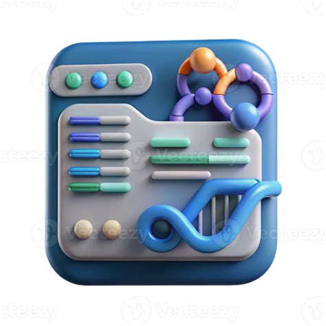 Magnificent Classic Genetic Data Analysis Futuristic Interface Cutout Professional 58024647 Png