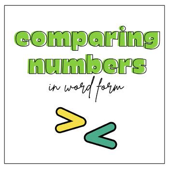 Comparing Numbers In Word Form By Nd Grade With Mrs S TPT