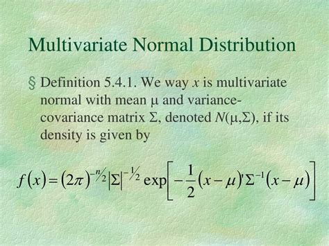 Ppt Bivariate And Multivariate Normal Random Variables Powerpoint Presentation Id 3013893