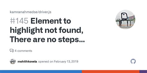 Element To Highlight Not Found There Are No Steps Defined To Iterate · Issue 145