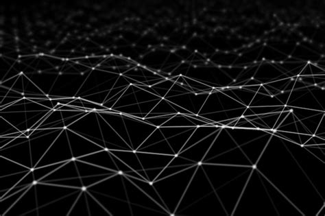 Digitally Generated Image Of Abstract Pattern Against Black Background Premium Photo