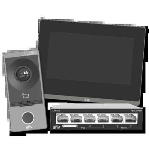 Uniview Villa Doorstation Monitor And Poe Switch Kit Prana Vision