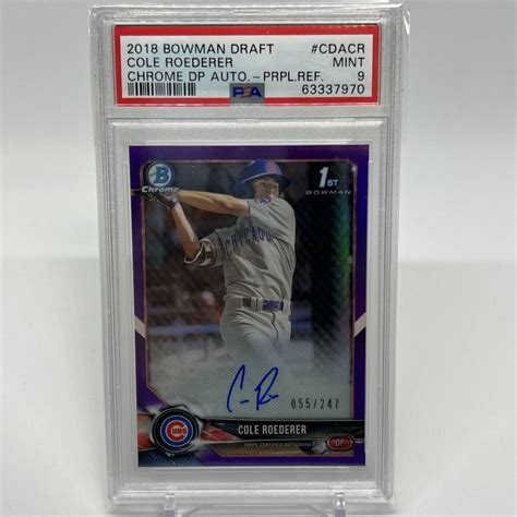 Yahoo オークション 【psa9】 Cole Roederer Purple Refractor Chrom