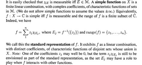 Integration Measure Theory Problem With Definition About Simple Functions Mathematics