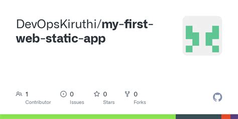 Github Devopskiruthi My First Web Static App