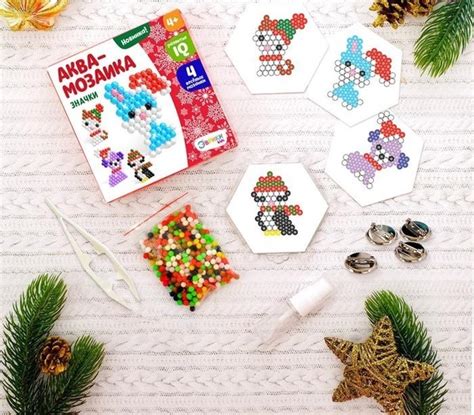 Аквамозаика Эврики Животные в шапочках значки купить с доставкой по выгодным ценам в