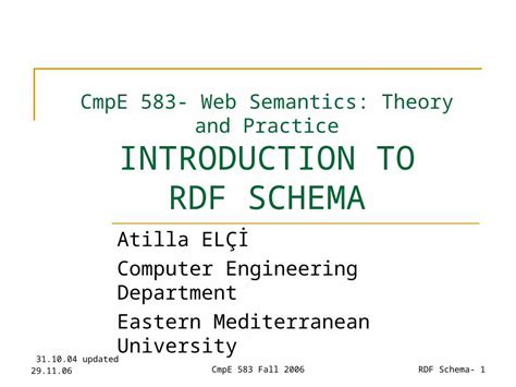 ppt cmpe 583 web semantics theory and practice introduction to rdf schema dokumen tips